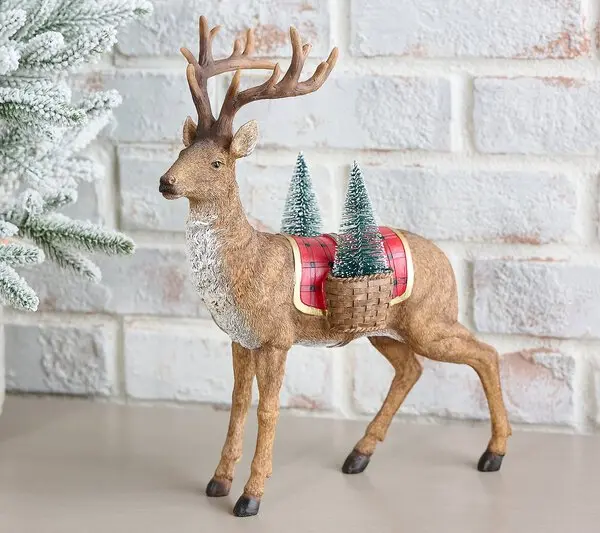 VALERIE PARR HILL As Is Deer Figure With Trees Valerie - One-color