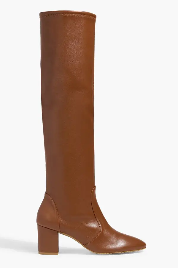 STUART WEITZMAN Yuliana 60 Leather Knee Boots - Brown