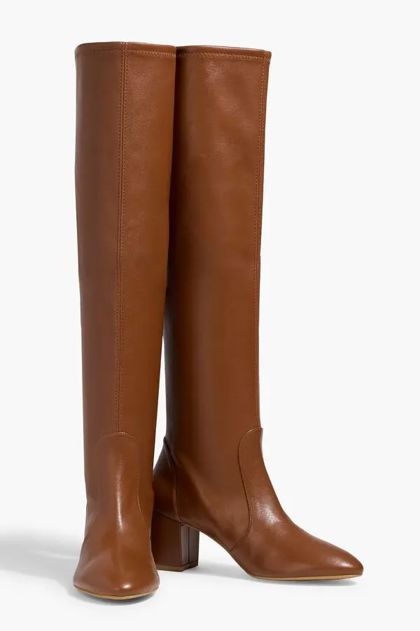 STUART WEITZMAN Yuliana 60 Leather Knee Boots - Brown