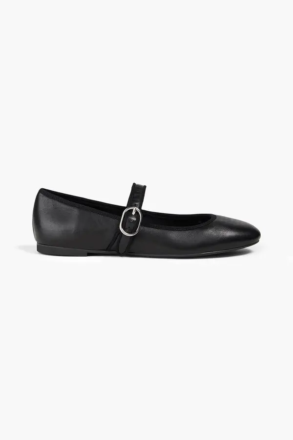 STUART WEITZMAN Alice Leather Mary Jane Flats