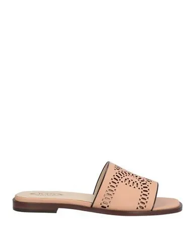 TOD'S Leather Slide Sandals - Blush