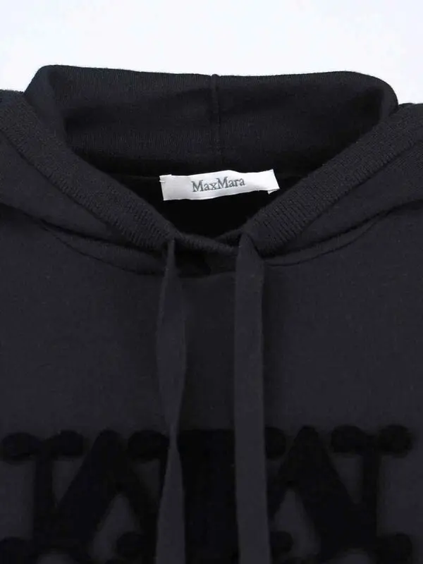 Max Mara Virgin Wool Hoodie - Black