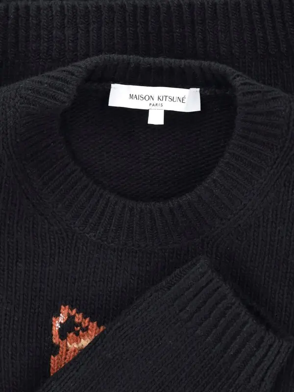 Maison Kitsuné Dressed Fox Sweater - Black