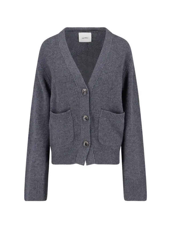 LISA YANG V-neck Cashmere Cardigan - Gray