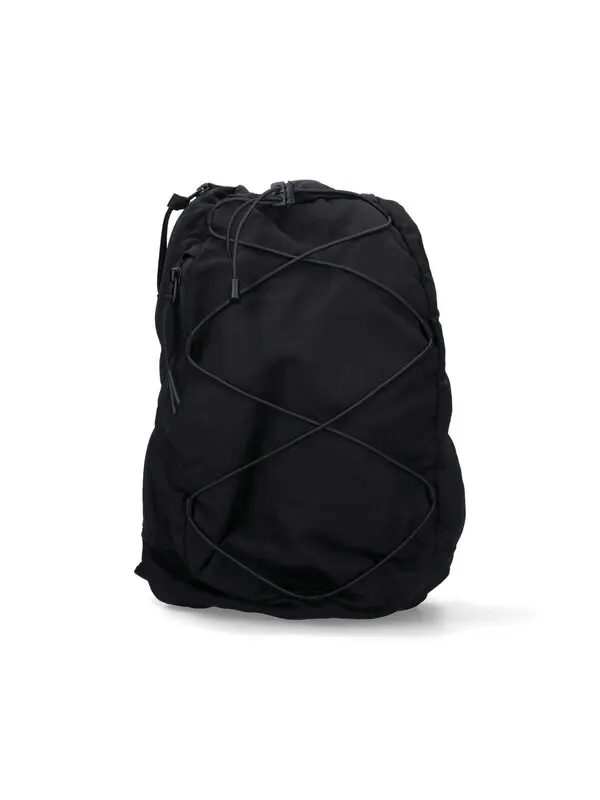 C.P. COMPANY One-shoulder Logo Backpack - Black