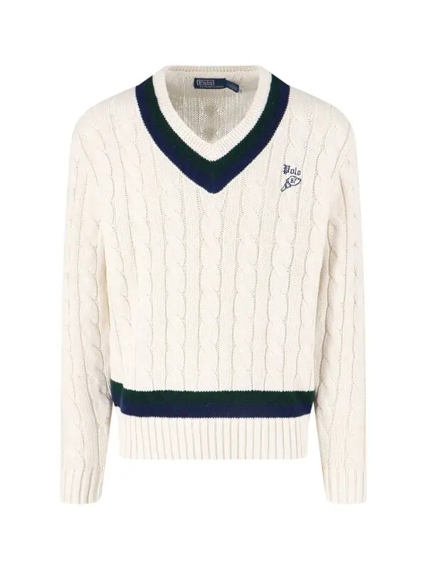 Polo Ralph Lauren Cricket Cable Knit Sweater - Cream