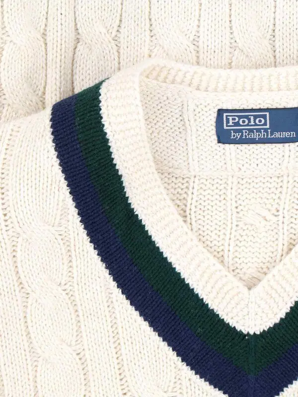 Polo Ralph Lauren Cricket Cable Knit Sweater - Cream