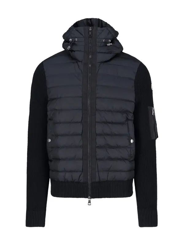 Moncler Padded Knit Cardigan - Black