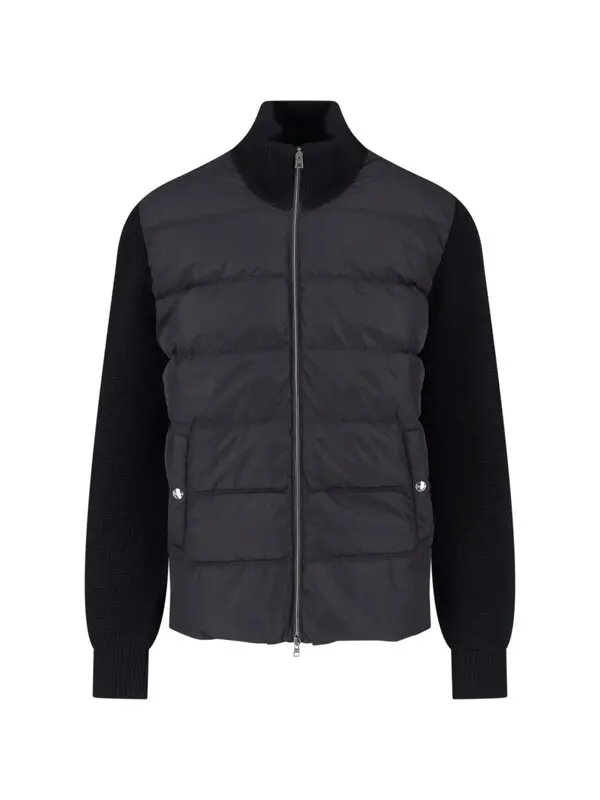 Moncler Padded Knit Cardigan - Black