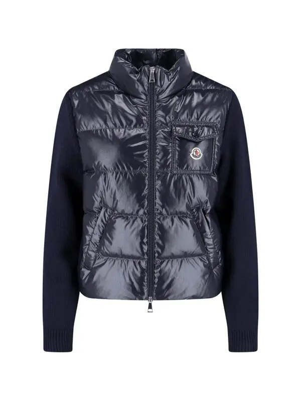 Moncler Padded Cardigan - Blue