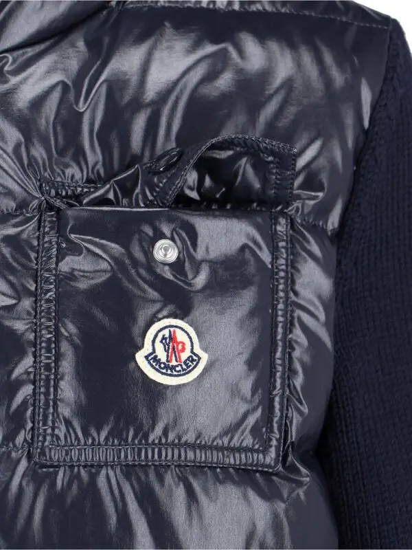 Moncler Padded Cardigan - Blue