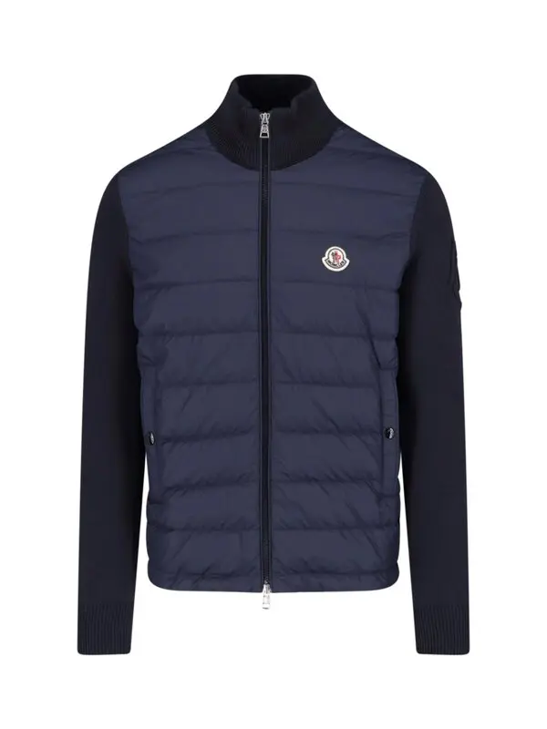 Moncler Padded Knit Cardigan - Blue