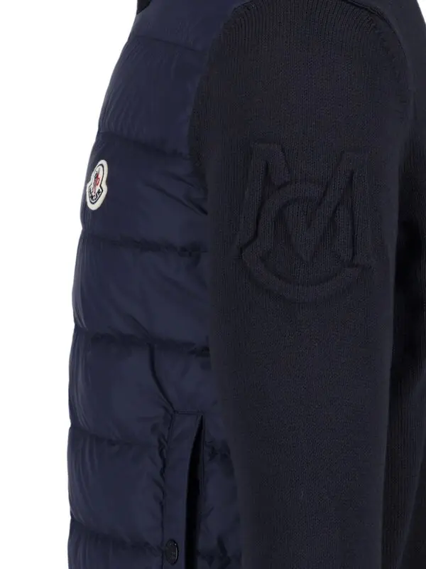 Moncler Padded Knit Cardigan - Blue