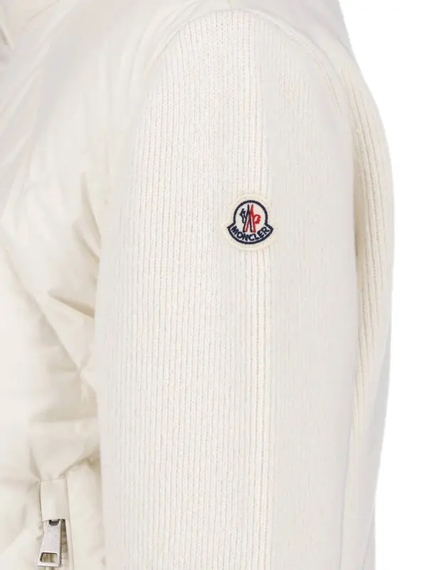 Herno Moncler Grenoble Padded Knit Cardigan - White