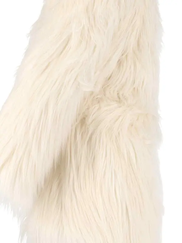 ENTIRE STUDIOS Belted Faux Fur Coat - White