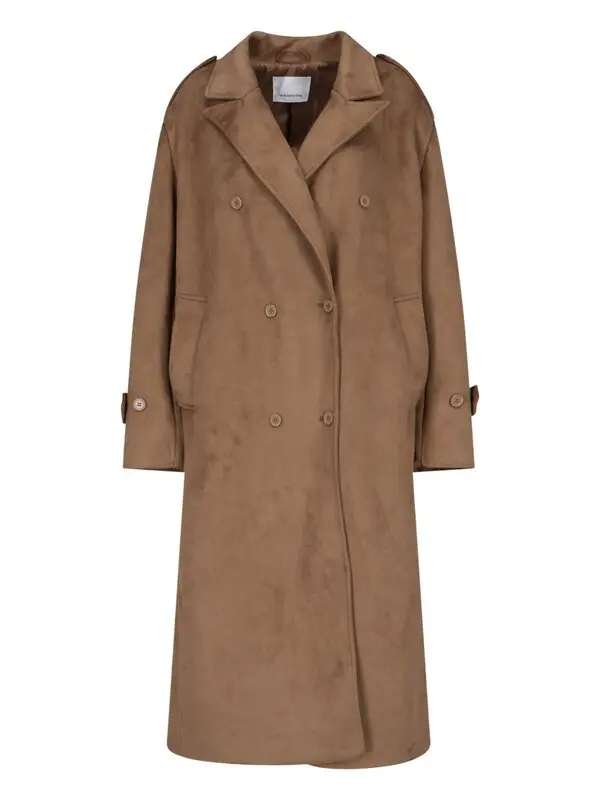 THE FRANKIE SHOP Pembroke Double-breasted Trench Coat - Beige