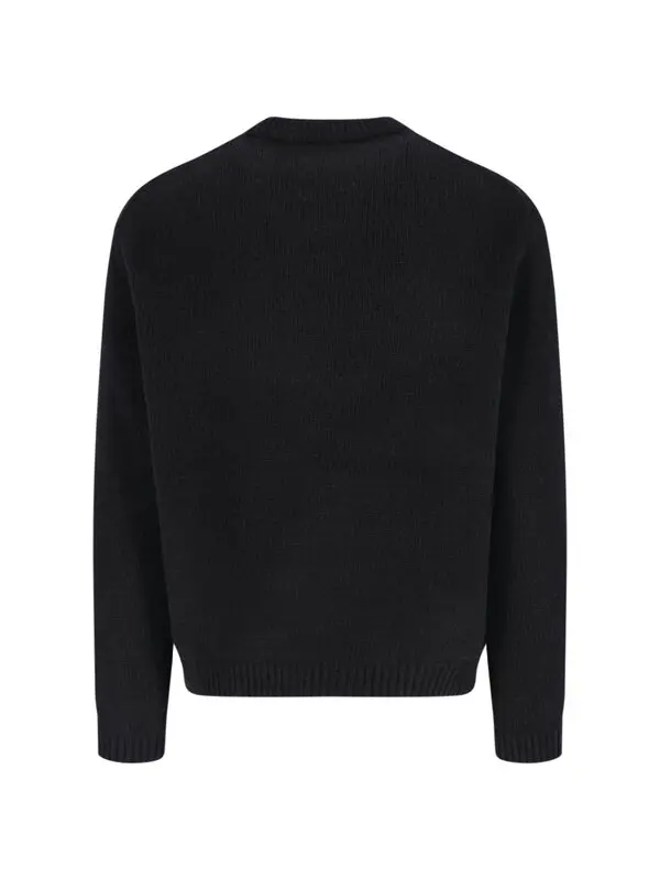 Maison Kitsuné Fox Head Crew Neck Sweater - Black