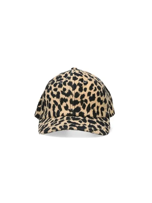 Aspesi Animal Print Baseball Cap - Brown
