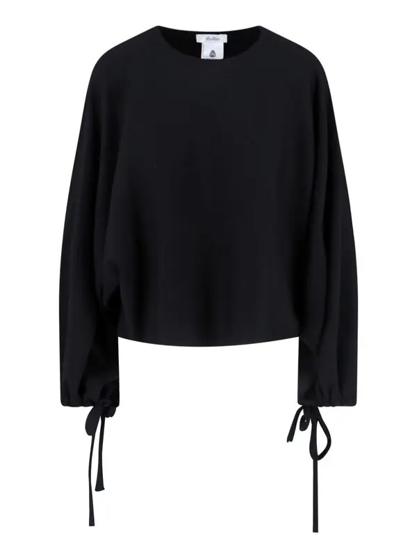 Max Mara Virgin Wool Crew Neck Sweater - Black