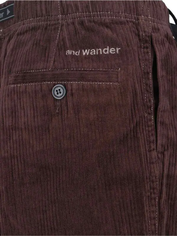 AND WANDER Corduroy Pants With Belt