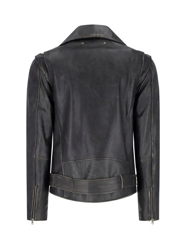 GOLDEN GOOSE Asymmetrical Leather Jacket