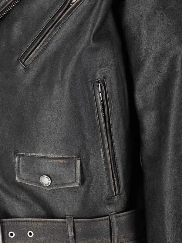 GOLDEN GOOSE Asymmetrical Leather Jacket