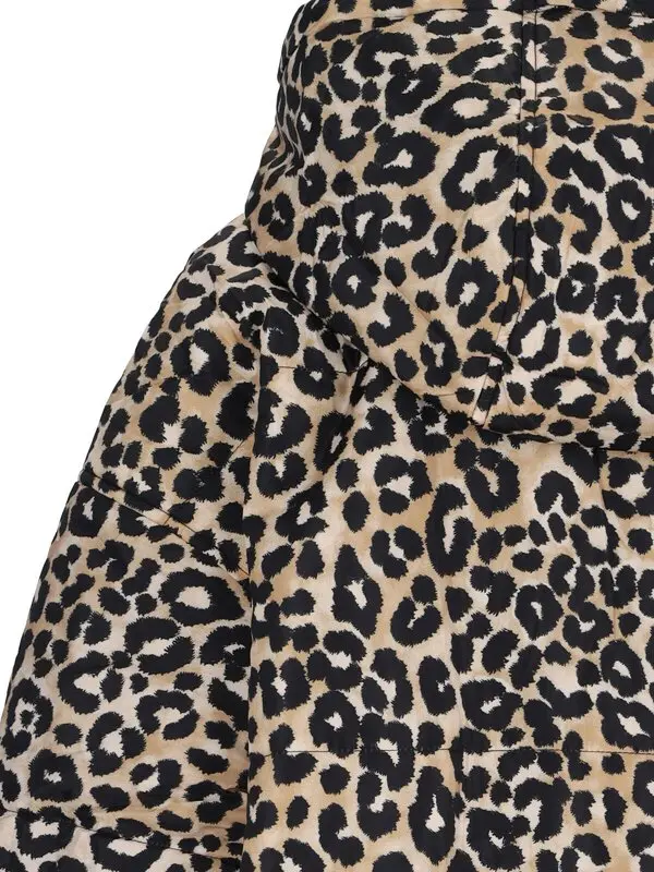 SITTINGSUITS Leopard Print Maxi Coat
