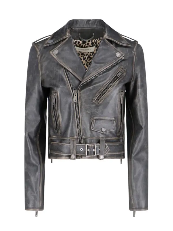 GOLDEN GOOSE Leather Biker Jacket
