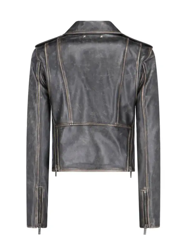 GOLDEN GOOSE Leather Biker Jacket