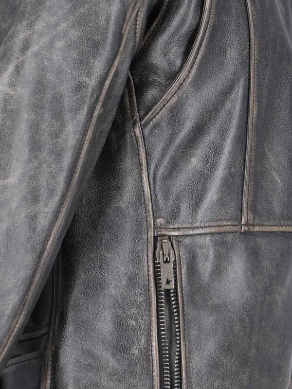 GOLDEN GOOSE Leather Biker Jacket