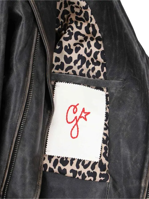 GOLDEN GOOSE Leather Biker Jacket
