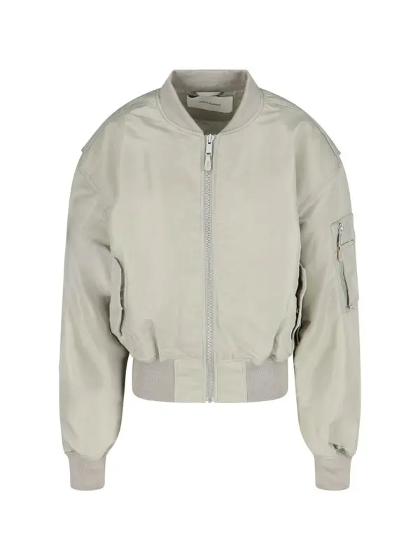 ENTIRE STUDIOS Broad Zip Bomber Jacket - Gray