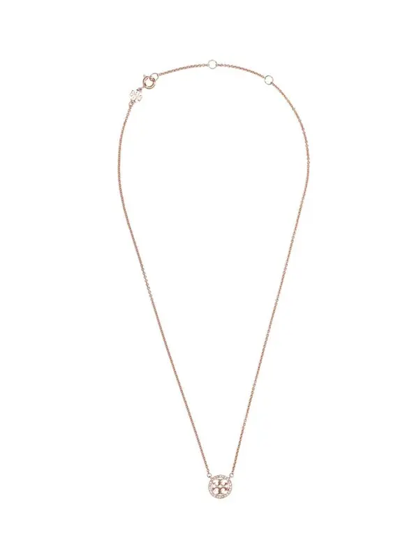 Tory Burch Miller Rhinestone Thin Necklace - Pink