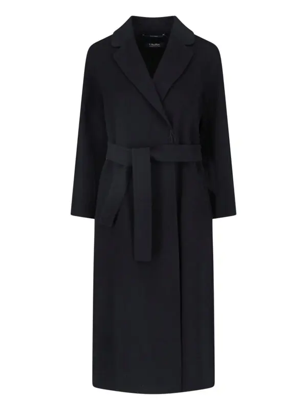 Max Mara Esturia" Virgin Wool Coat - Black