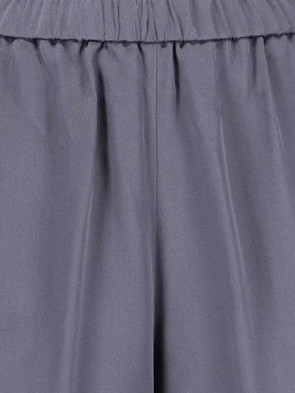 Max Mara Silk Wide Leg Pants - Gray