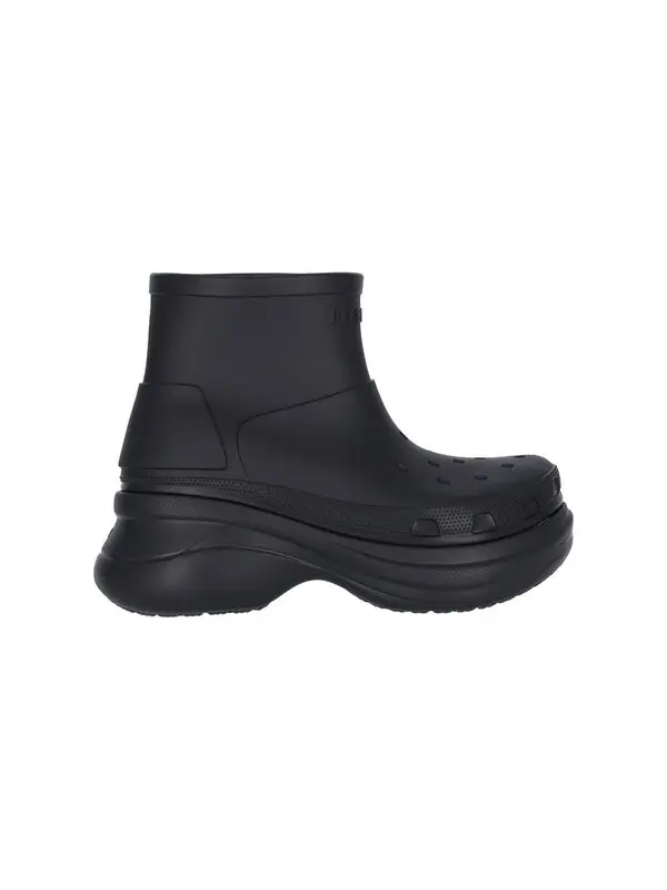 Balenciaga X Crocs Rubber Ankle Boots