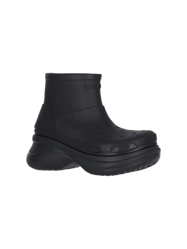 Balenciaga X Crocs Rubber Ankle Boots