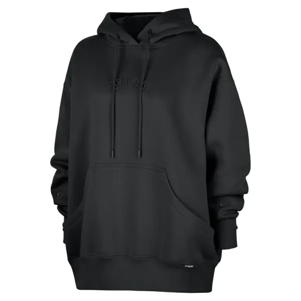 Nike Brooklyn Nets City Edition Nba Phoenix Fleece Premium Hoodie - Black