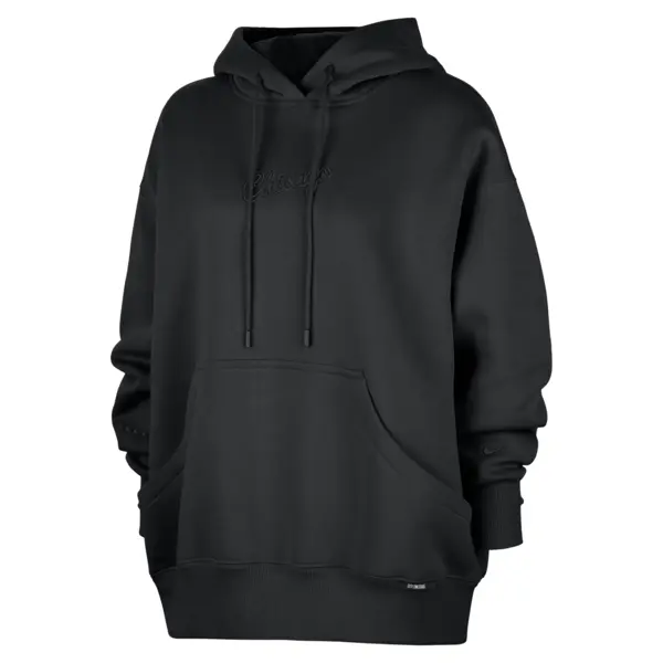 Nike Chicago Bulls City Edition Nba Phoenix Fleece Premium Hoodie - Black