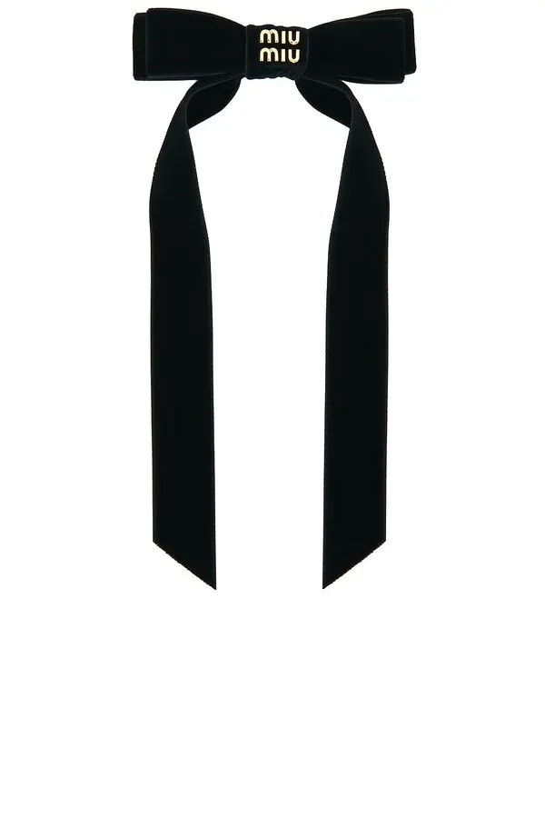 Miu Miu Velluto Hair Clip - Nero