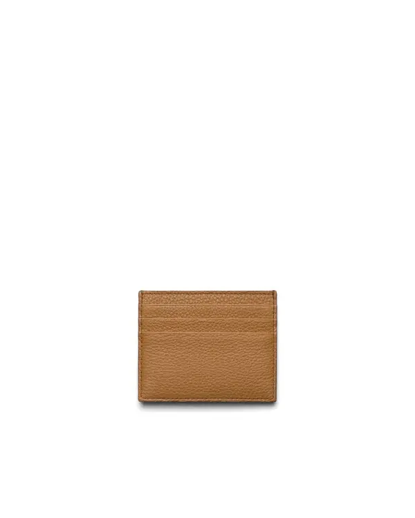 Prada Leather Card Holder - Caramel