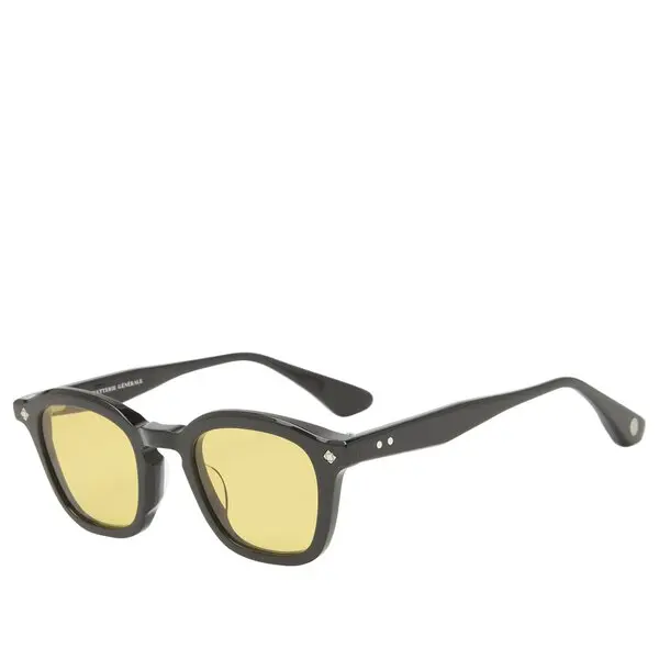 LUNETTERIE GÉNÉRALE Cognac Sunglasses - Black/palladium/yellow