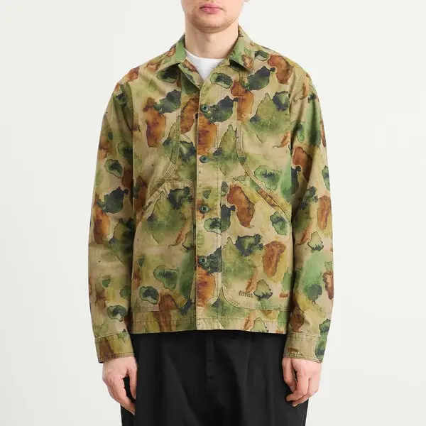 FORET Berry Ripstop Watercolour Camo Overshirt
