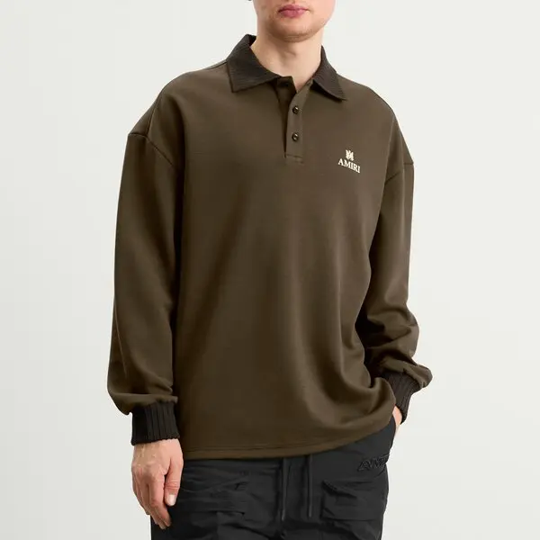 Amiri Ma Oversized Long Sleeve Polo