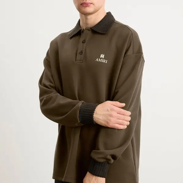 Amiri Ma Oversized Long Sleeve Polo