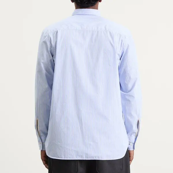 Universal Works Office Stripe Square Pocket Shirt