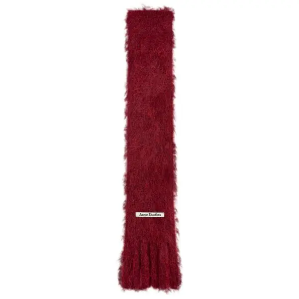 Acne Studios Kinna Skinny Scarf - Burgundy