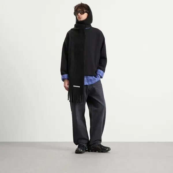 Acne Studios Kooder Hooded Scarf - Black