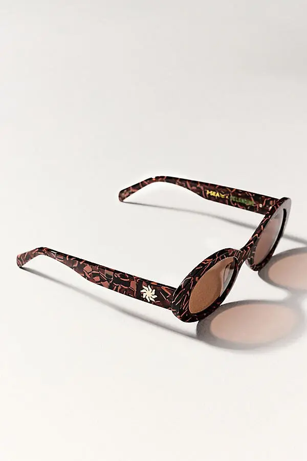 I-SEA Oval Sunglasses - Rust Pattern