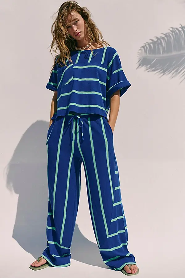 Free People Nolan Pant Set - Navy Combo
